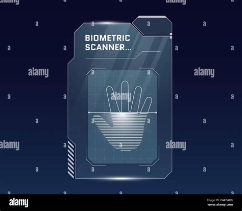 Hud Digital Futuristic User Palm Scan Interface Panel High Tech Protection Dashboard Gaming