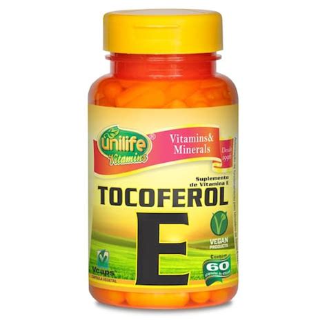 Vitamina E Tocoferol 10mg 60 Cápsulas Antienvelhecimento Casas Bahia