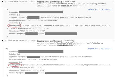 Node 10 Log Entries Appear As String In Textpayload Not Structured In