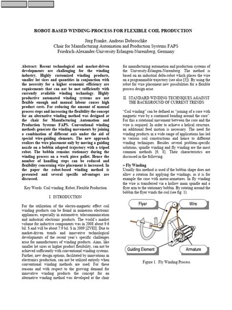 Robot Based Winding Process For Flexible Coil Production Pdf
