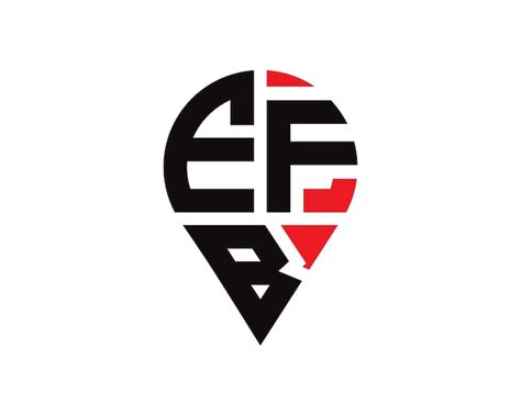 Premium Vector Efb Letter Location Shape Logo Design