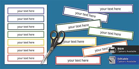 Tray Labels Editable