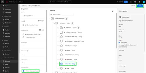 Deprecate An Xdm Field In The Ui Adobe Experience Platform