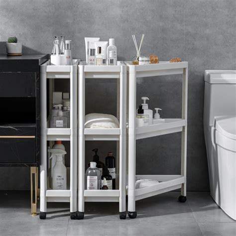 18cm厨房卫生间落地多层缝隙置物架冰箱侧边缝窄缝夹缝收纳整理架虎窝淘