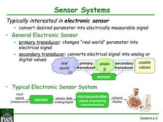 Sensor Lecture Interfacing PPT Chemistry Science