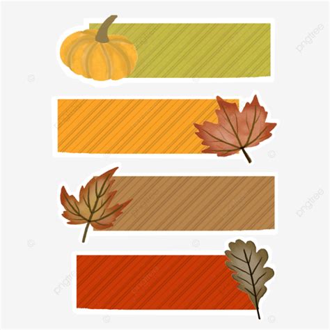 가을 이름표 레이블 컬렉션 명품 가을 이파리 Png 일러스트 및 Psd 이미지 무료 다운로드 Pngtree