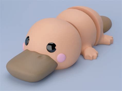 Platypus Keychain By 亦木飞鱼 Makerworld Download Free 3d Models