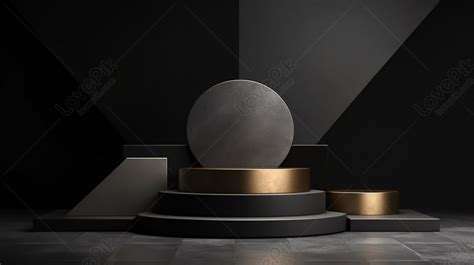 제품 디자인을 위한 우아한 어두운 배경을 갖춘 놀라운 3d 렌더링 기하학적 연단 연단 배경 놀라 배경 우아 배경 이미지