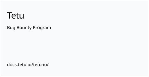 bug bounty program tetu