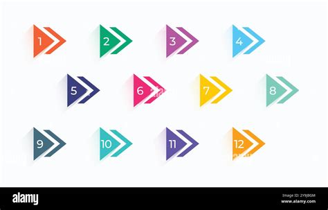 3d Style Colorful Bullet Points Background With Numerical Digit Vector