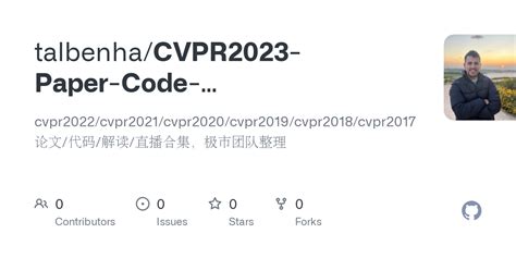 GitHub Talbenha CVPR Paper Code Interpretation Cvpr Cvpr Cvpr Cvpr
