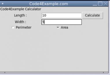 Python Program To Calculate Area And Perimeter Of Rectangle In Tkinter Programming Code Examples