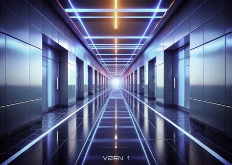 Infinite Corridor A Digital Exploration Of Futuristic Architecture And