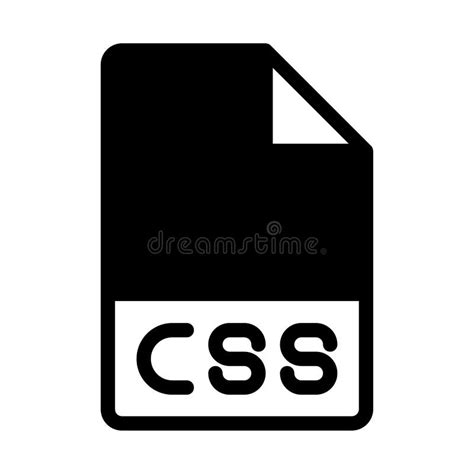 Css File Format Icons Files Type Symbol Document Icon With A Black Fill Design Style Stock