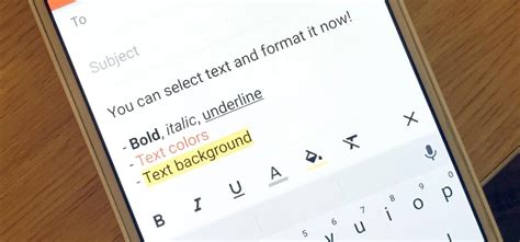 How To Bold Italicize And Underline Text In Gmail For Android Android Gadget Hacks