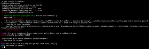 Weird Error While Installing A Package With Pip R Termux