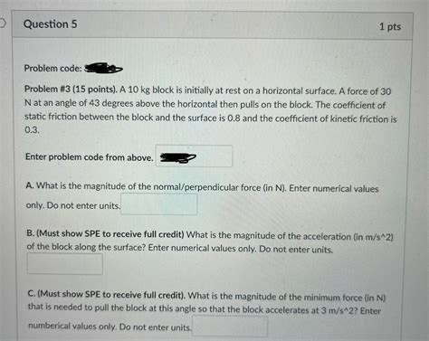 Solved Question 51ptsproblem Code Problem 3 15 ﻿points