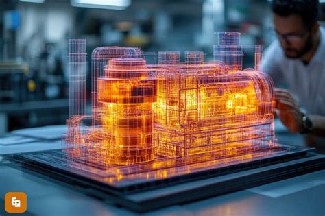 Engineers Collaborate On Digital Twin Model For Real Time Simulation And Opti Stock Illustration