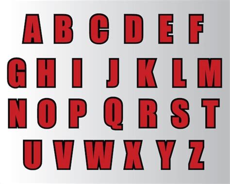 block font svg alphabet letters characters digital download etsy