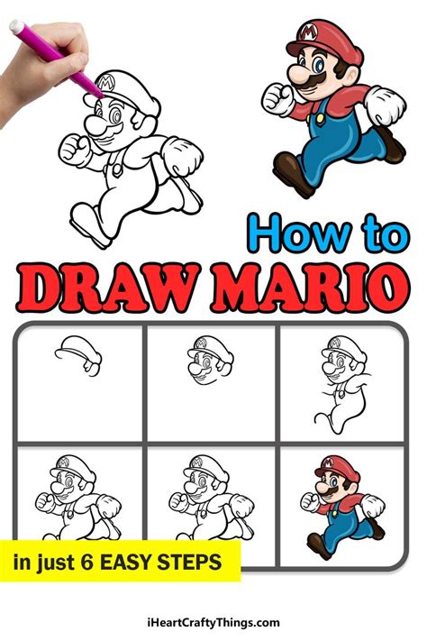 How To Draw Mario A Step By Step Guide How To Draw Mario Easy Cartoon Drawings Drawing