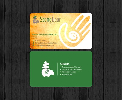 Creative Massage Therapy Business Cards Creative Massage Therapy Business Cards
