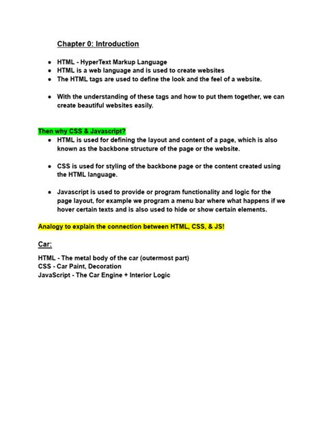 Basic Html Css Js Pdf Html Html Element Basic Html Css Js Pdf Html Html Element