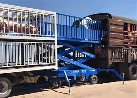 Mobile Scissor Loading Dock Lift Gradin