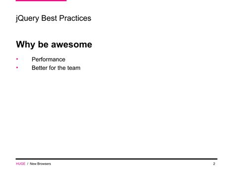 Jquery Best Practices Ppt
