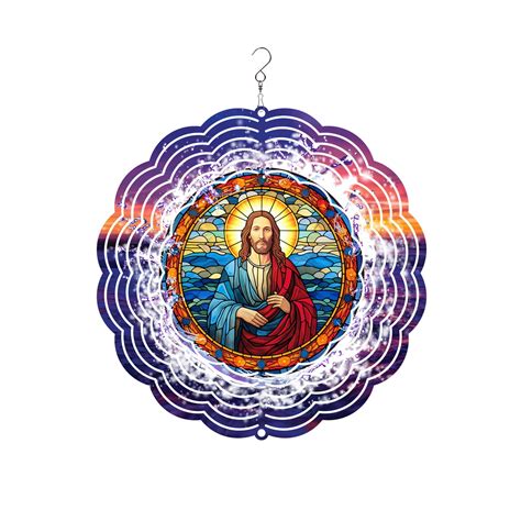 Colorful Savior Wind Spinning Wind Chimes Easter Christmas Decorations
