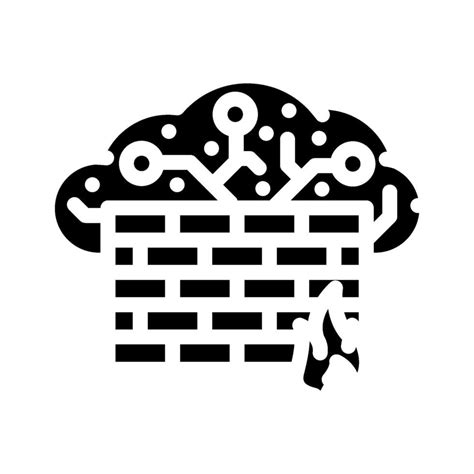 Firewall Cloud Computing Glyph Icon Illustration 54190099 Vector Art At Vecteezy