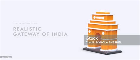 만화 현실적인 3d 인도의 오래된 관문입니다 아시아 국가 알아보기 3차원 형태에 대한 스톡 벡터 아트 및 기타 이미지 3차원 형태 건축 고대의 Istock