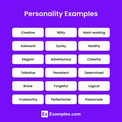 20 Personality Examples