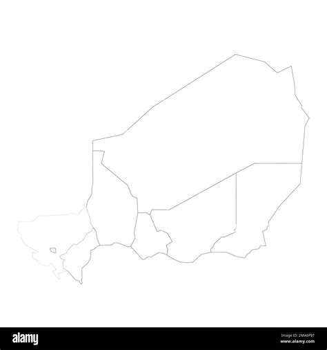 Niger Political Map Of Administrative Divisions Stock Vector Image And Art Alamy