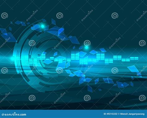 Abstract Technology Line Vector Background Stock Vector Illustration