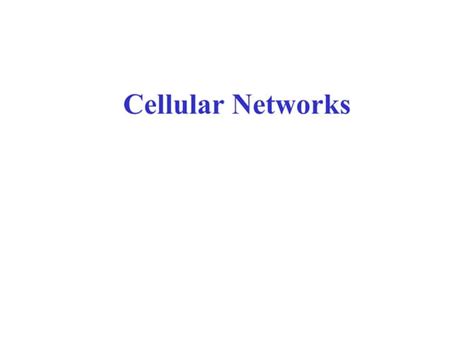 Cellular Communication Ppt