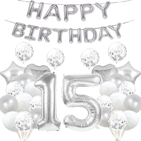 Glzlmm 15th Birthday Balloon 15th Birthday Decorations