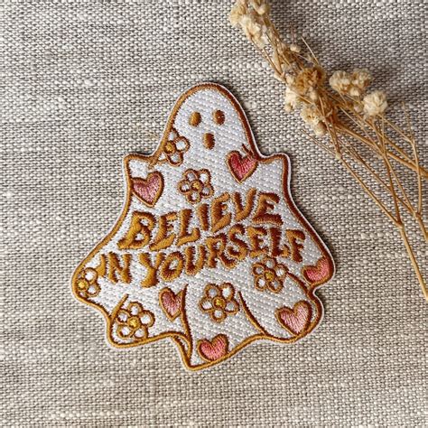 Embroidered Ghost Patches Etsy