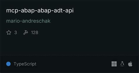 Abap Adt Api Mcp Server Glama