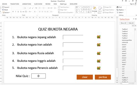 Membuat Soal Quiz “isian” Dengan Vba For Ppt Abdul Karim