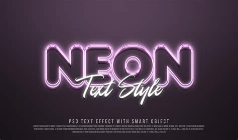 Premium PSD | 3d modern neon style editable text effect mockup template
