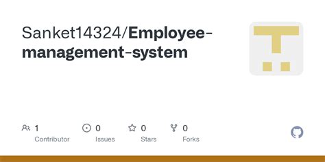 GitHub Sanket Employee Management System