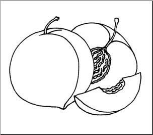 Peach Clip Art Black And White Peach Free Food Icons