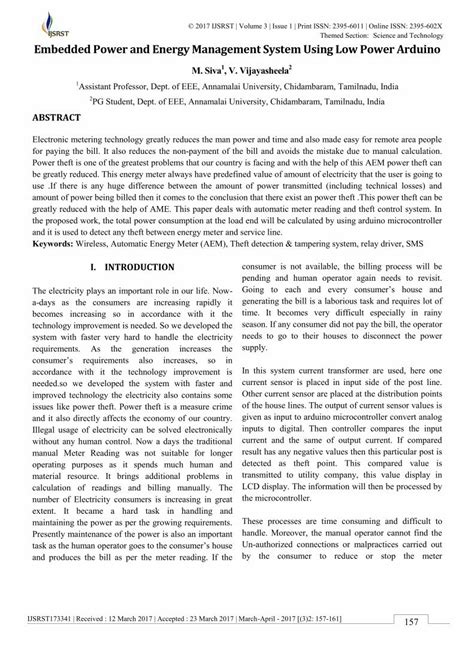 Pdf Embedded Power And Energy Management System Using