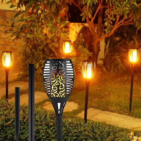 Solar Torch Light Flickering Flame Brilliant Lighting