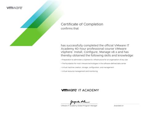 Vmware Vsphere Install Configure Manage V8 X Certificate Of