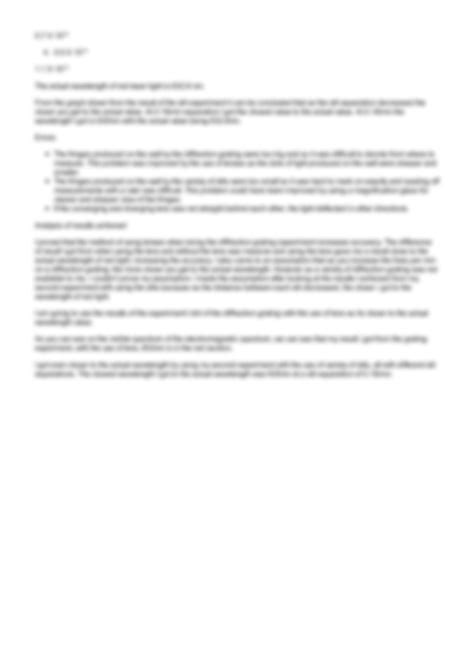 Solution The Aim Of My Coursework Is To Calculate The Wavelength Of Red Laser Light Using The