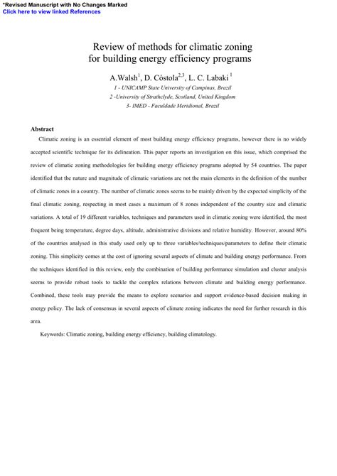 Pdf Review Of Methods For Climatic Zoning For Building Energy