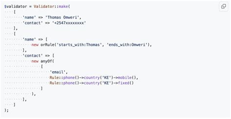 Thomas Omweri On Linkedin New Laravel Package 🚀 Sometimes You May Want To Validate A Single Field