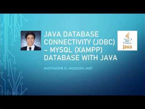 Java Database Connectivity JDBC Connecting Java To MySQL XAMPP YouTube