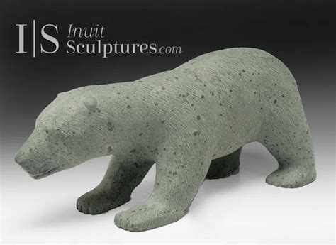 10 Walking Bear By P Nattuk Evergreen Original Inuit Sculpture